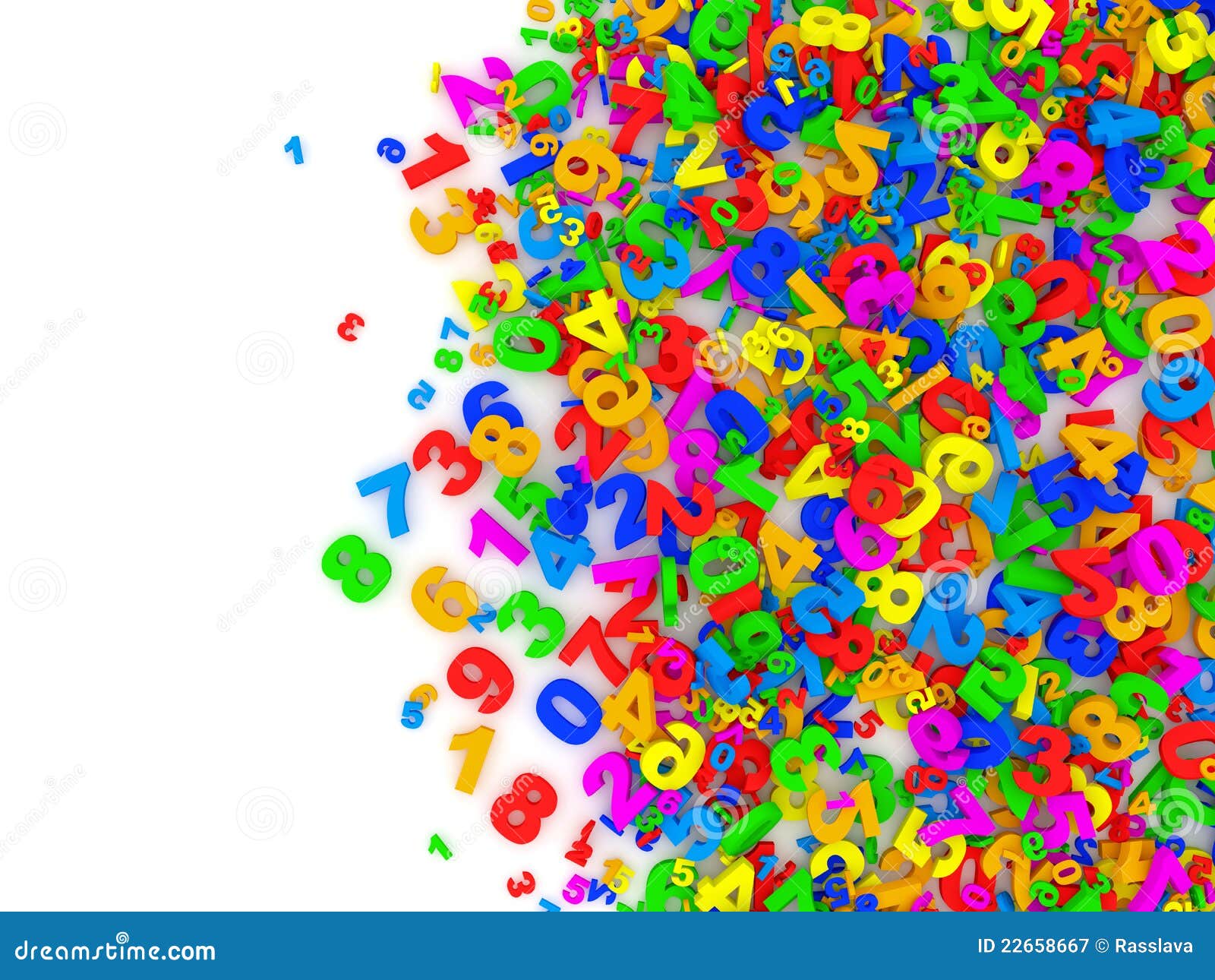 Colorful Numbers Abstract Background Stock Illustration - Illustration ...