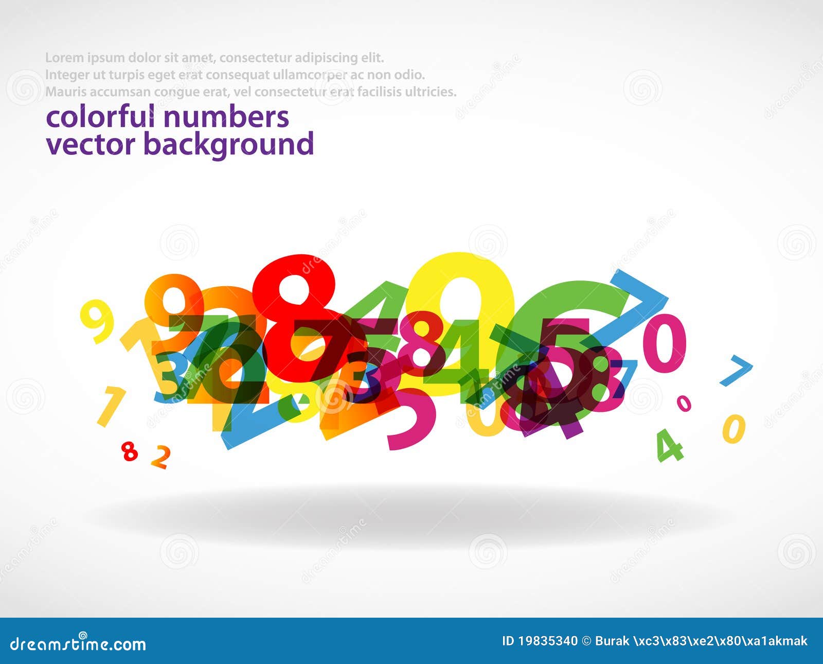 Colorful Numbers Background_2 Stock Vector - Illustration of abstract ...