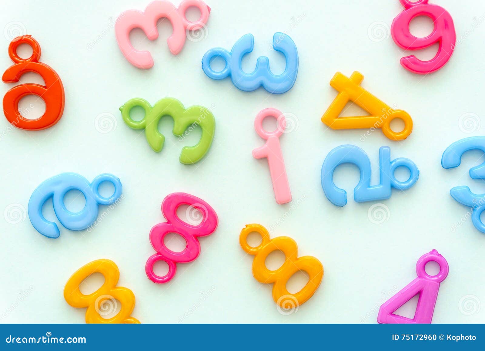 Colorful Numbers Background Stock Photo - Image of magnetic, pattern ...