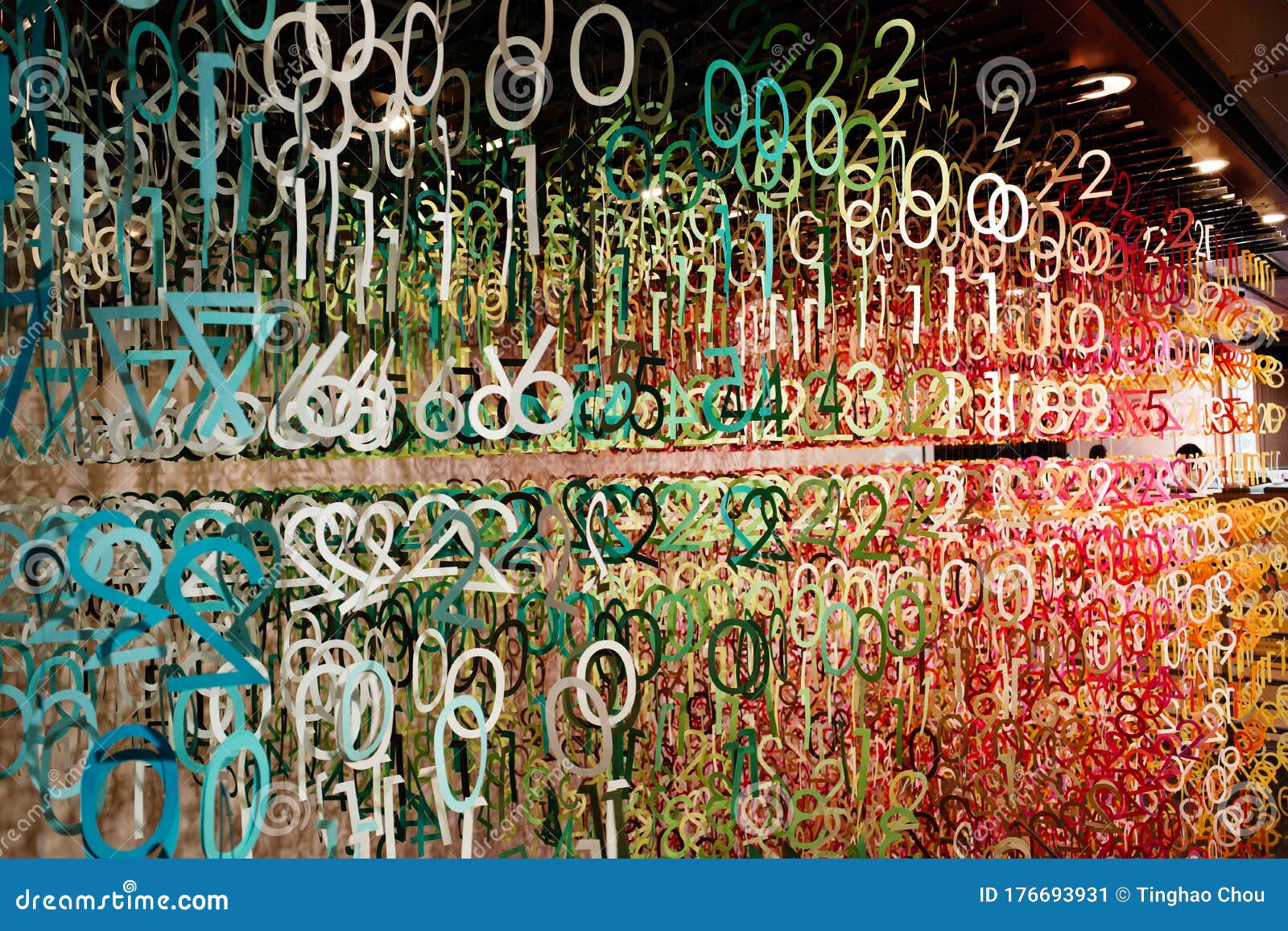 Colorful numbers stock image. Image of hanging, white - 176693931