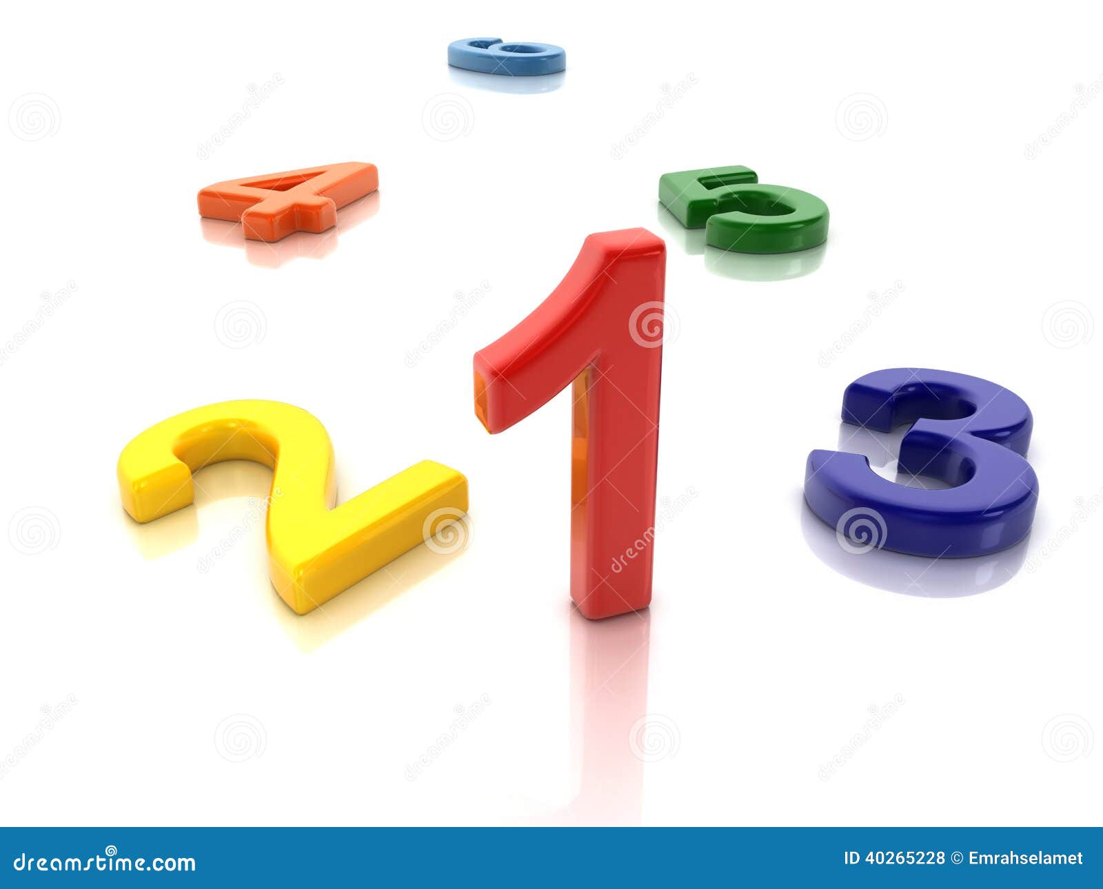 Colorful Numbers And Maths Symbols On White Background. Stock Photo ...