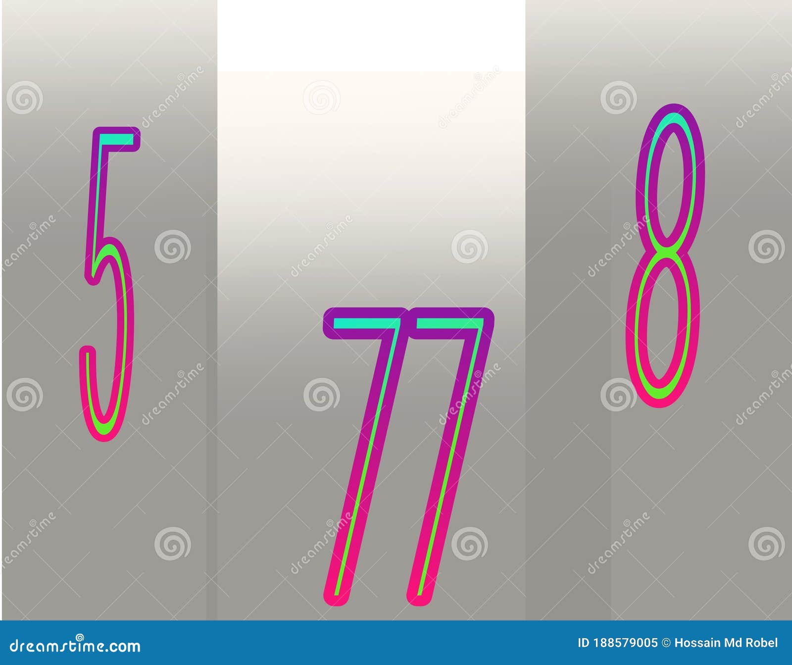 Colorful Numbers Set in Hand Drawn , Stock Illustration - Illustration ...