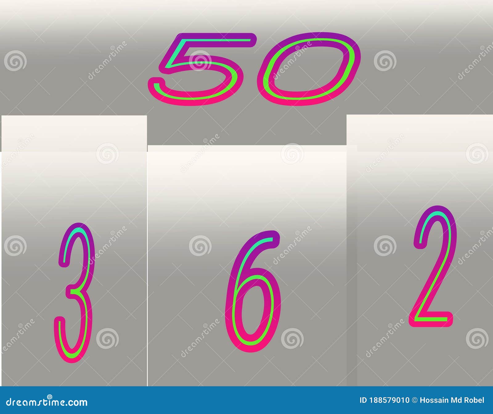 Colorful Numbers Set in Hand Drawn , Stock Illustration - Illustration ...