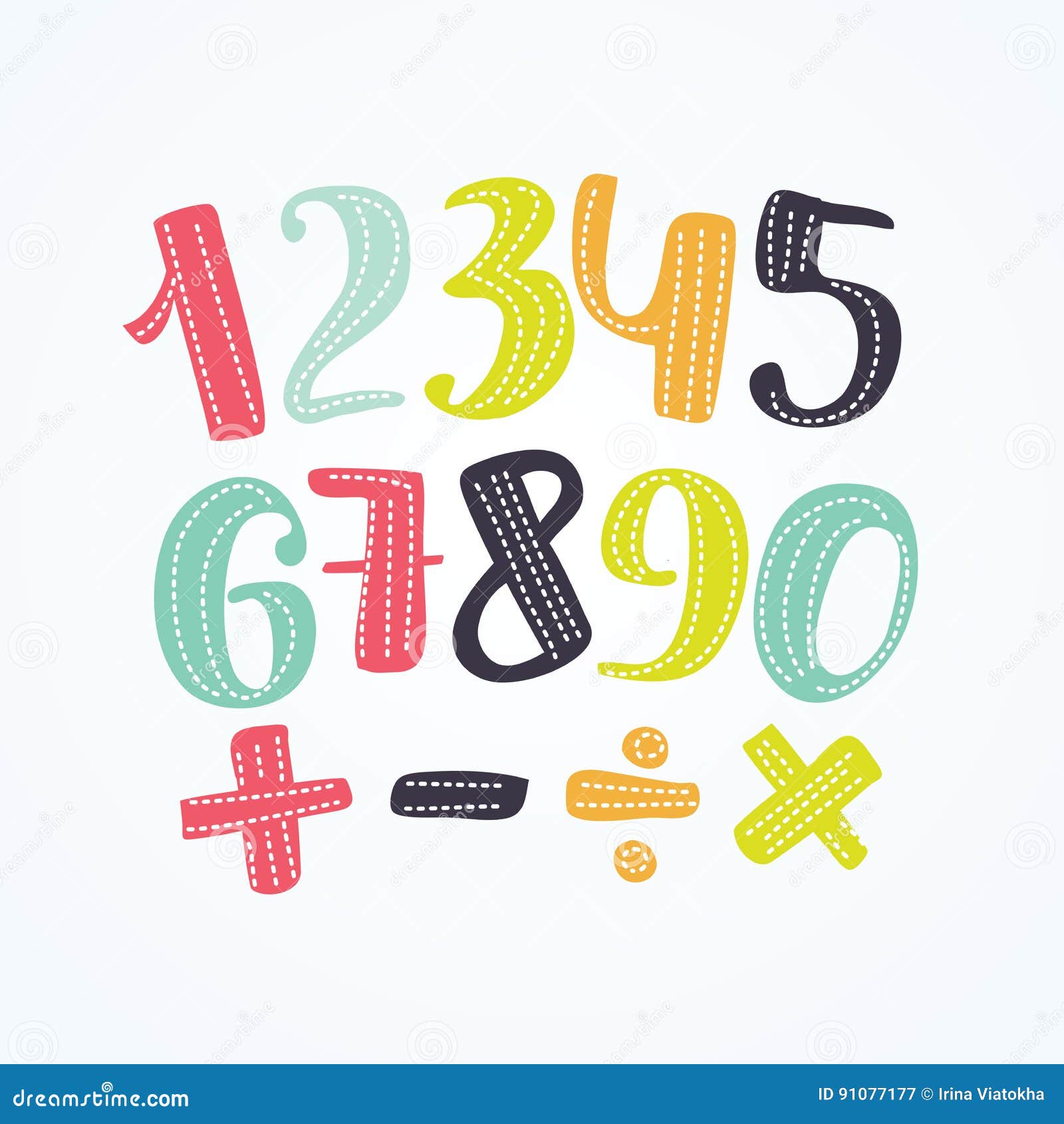 Colorful Numbers Set. Vector Design Template Elements for Your ...
