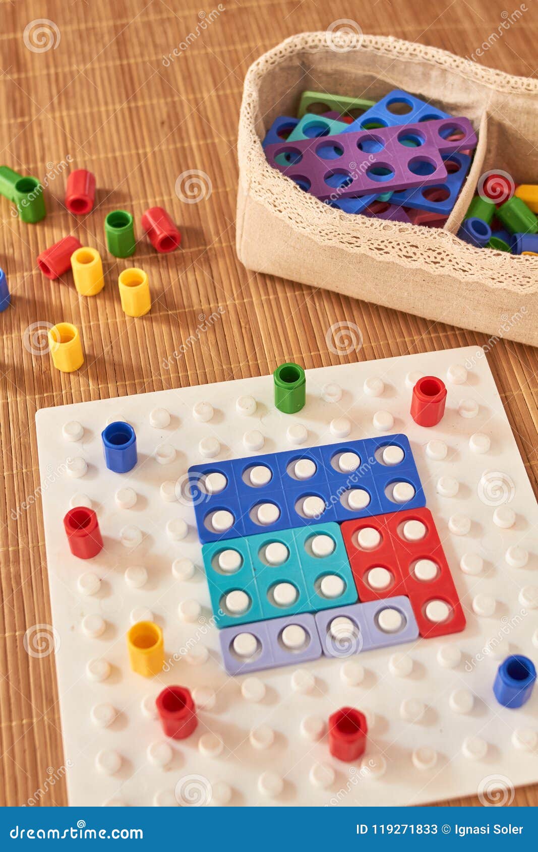 Colorful numicon set stock image. Image of learn, basket - 119271833