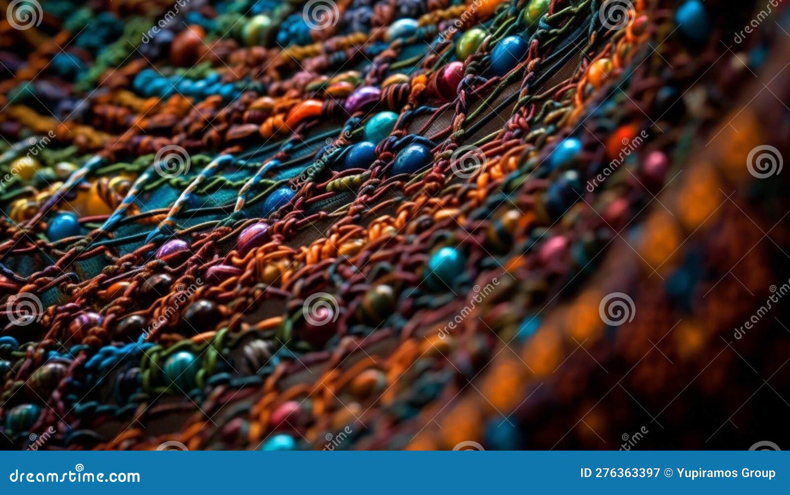 Colorful Nylon Netting Catches Fish in Water Generated by AI Stock ...