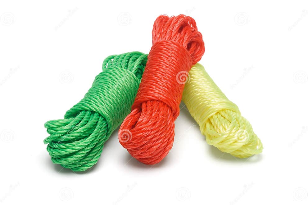 Colorful nylon ropes stock photo. Image of string, fiber - 16243948