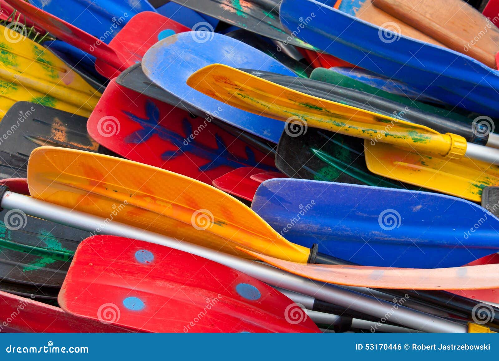 Colorful oars stock photo. Image of transportation, recreational - 53170446
