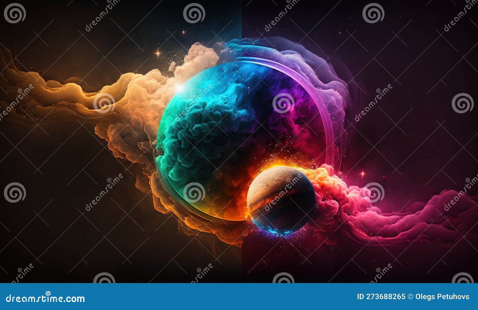 A Colorful Object with a Black Background and a Black Background Stock ...