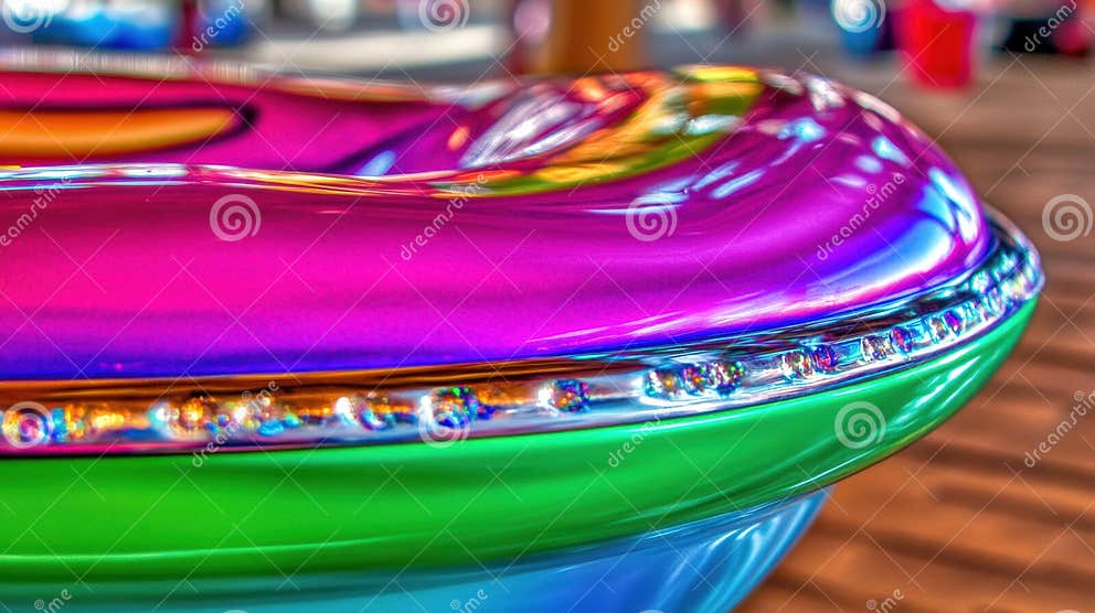 A Colorful Object with a Green Stripe Stock Illustration - Illustration ...