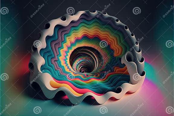 A Colorful Object with a Spiral Design on it S Surface Stock ...