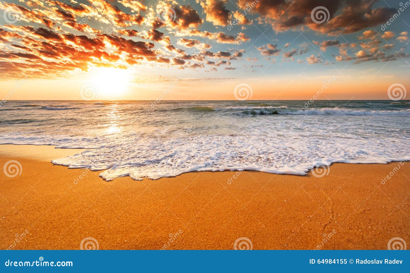 Colorful ocean beach. stock image. Image of deep, crete - 64984155