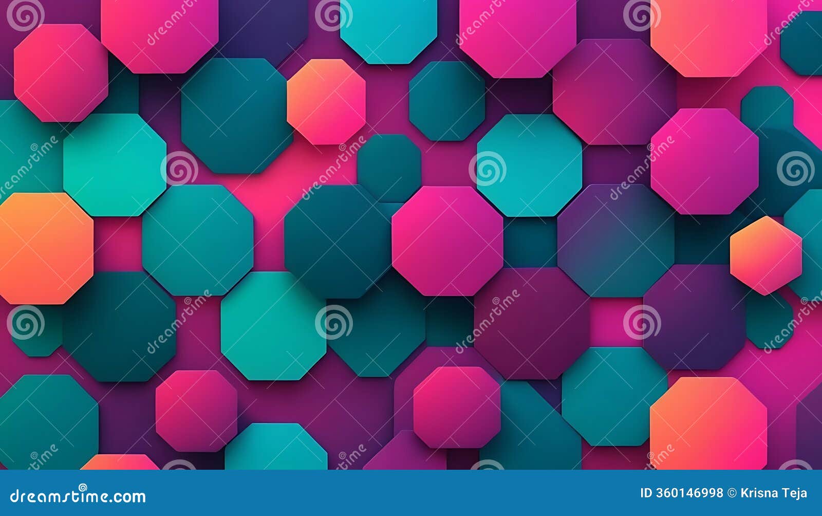 Colorful Octagon Pattern Background - Geometric Design for Creative ...