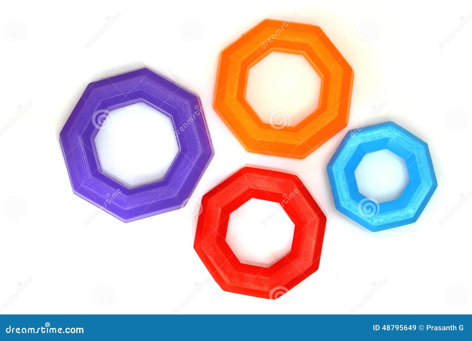 Colorful Octagon Rings Stock Image | CartoonDealer.com #48795649