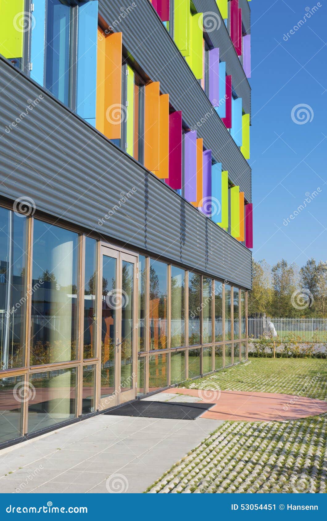 Colorful office building stock image. Image of painted - 53054451