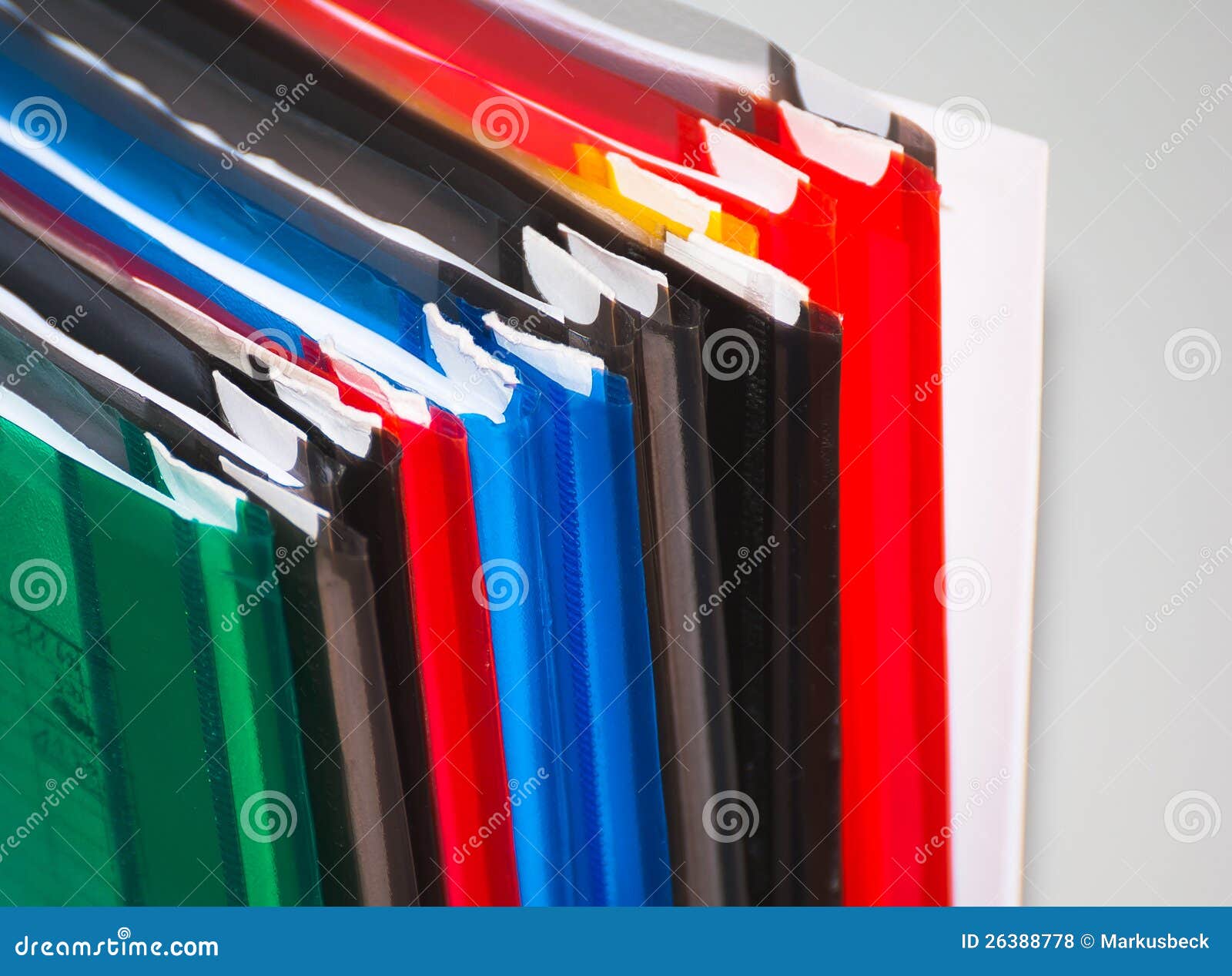 Colorful office folders stock photo. Image of organize - 26388778