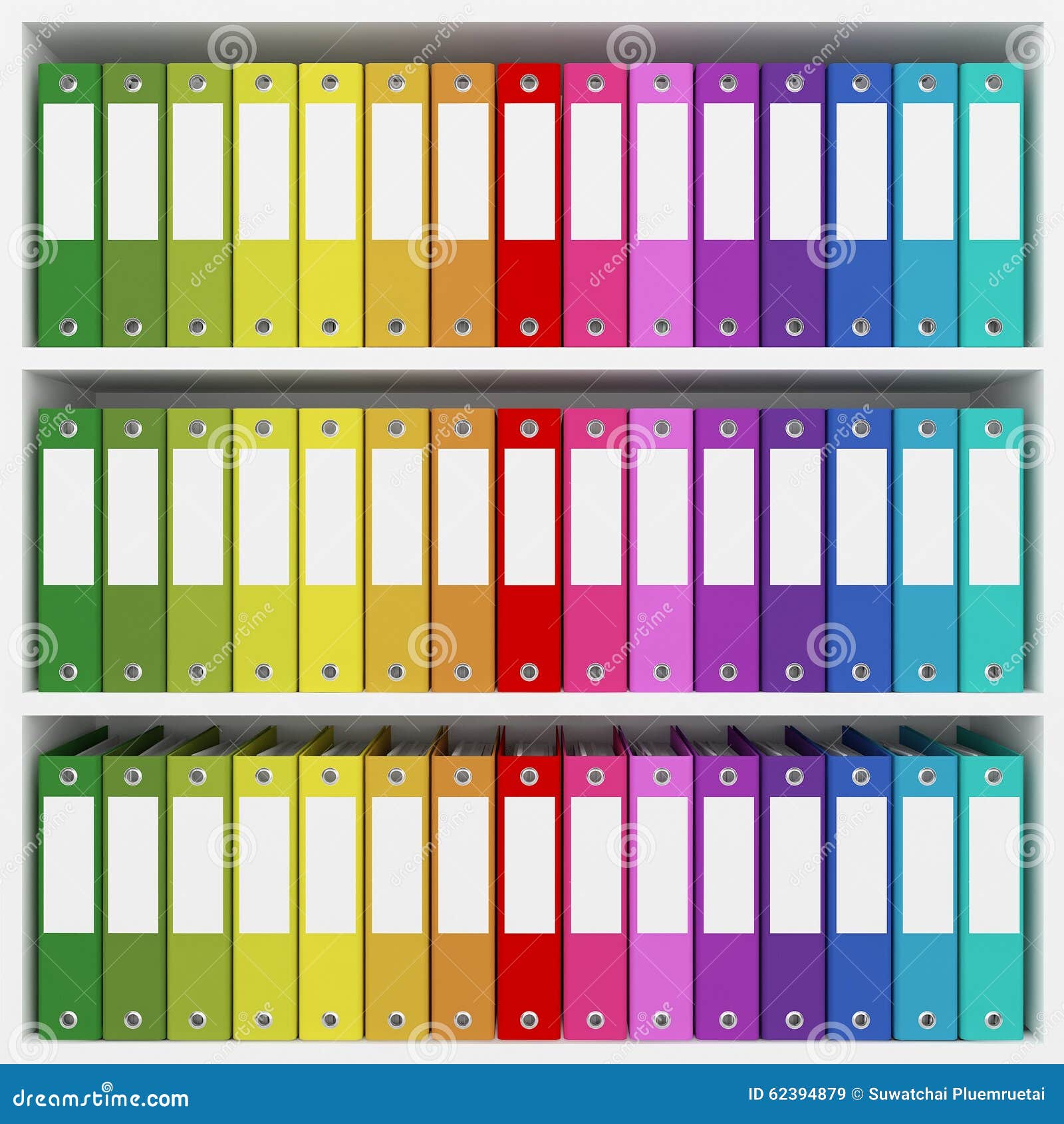 Colorful Office Folders on the Shelves Stock Illustration ... Colorful Office Folders on the Shelves Stock Illustration ...
