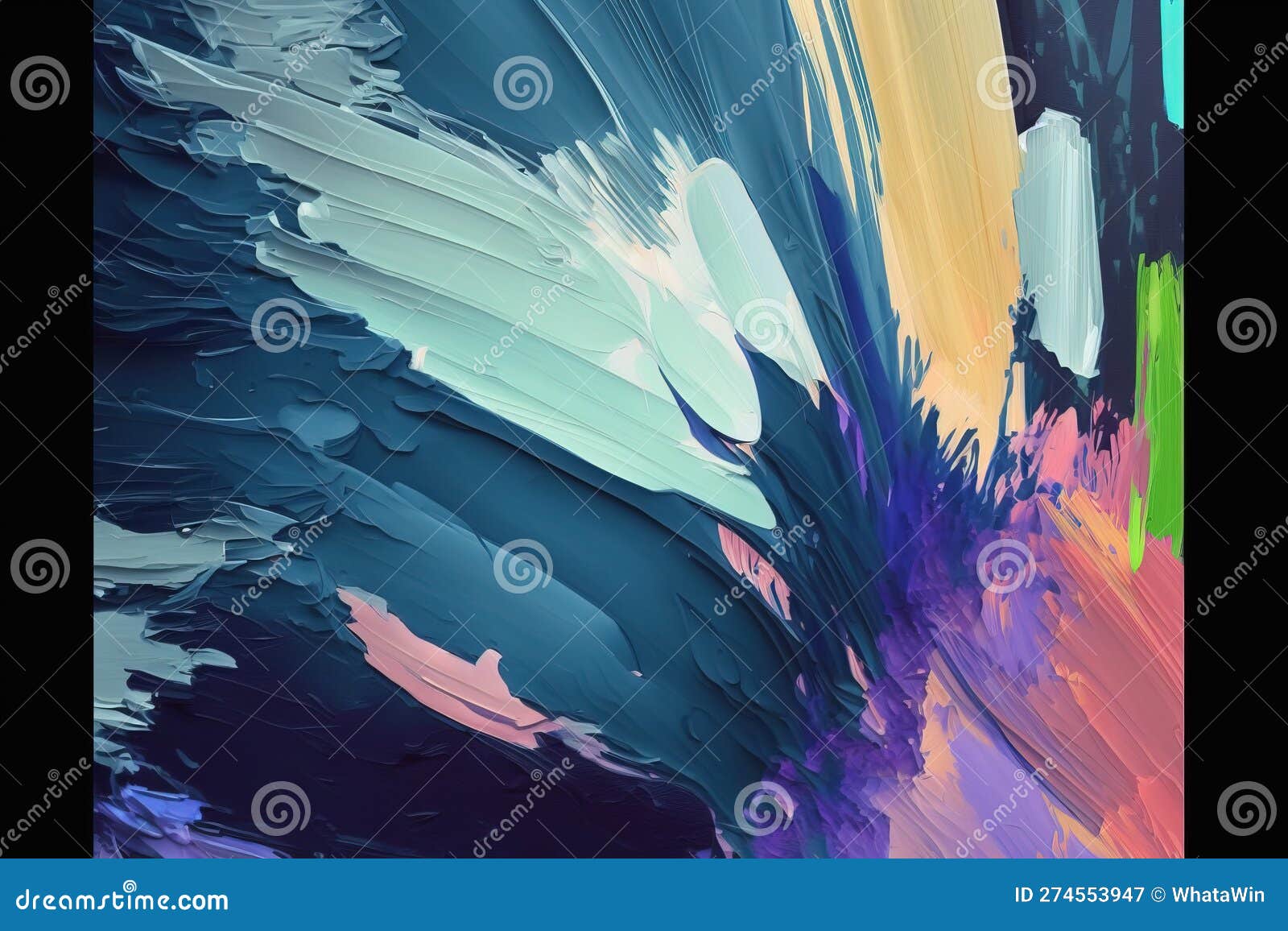 Colorful Oil Paint Abstract Background. Ai Generative Illusration Stock ...