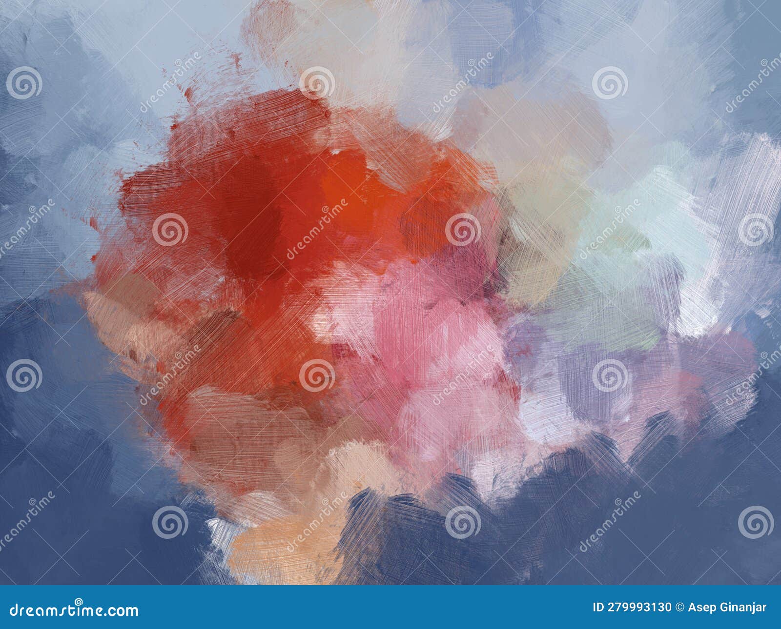 Colorful Oil Paint Brush Background Stock Illustration - Illustration ...