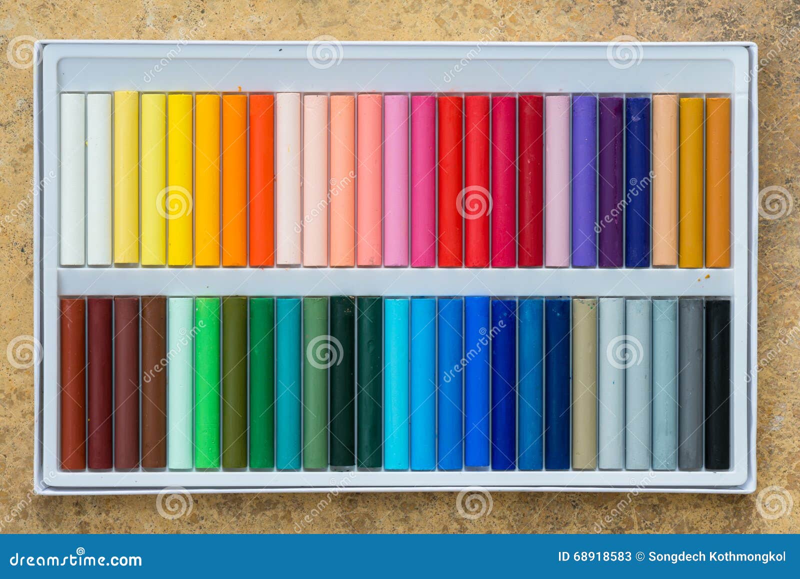 Colorful Oil Pastels in a Box Stock Image - Image of paper, closeup ...