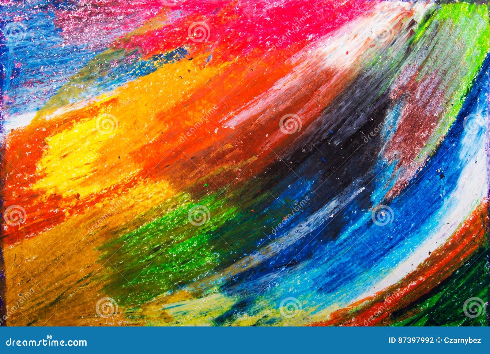 Oil Pastels Drawing Texture For Background. Stock Image | CartoonDealer ...