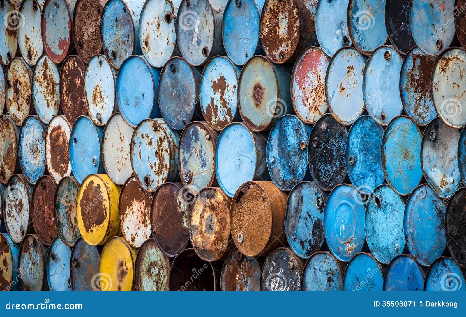 Colorful oil tanks stock image. Image of factory, chemicals - 35503071