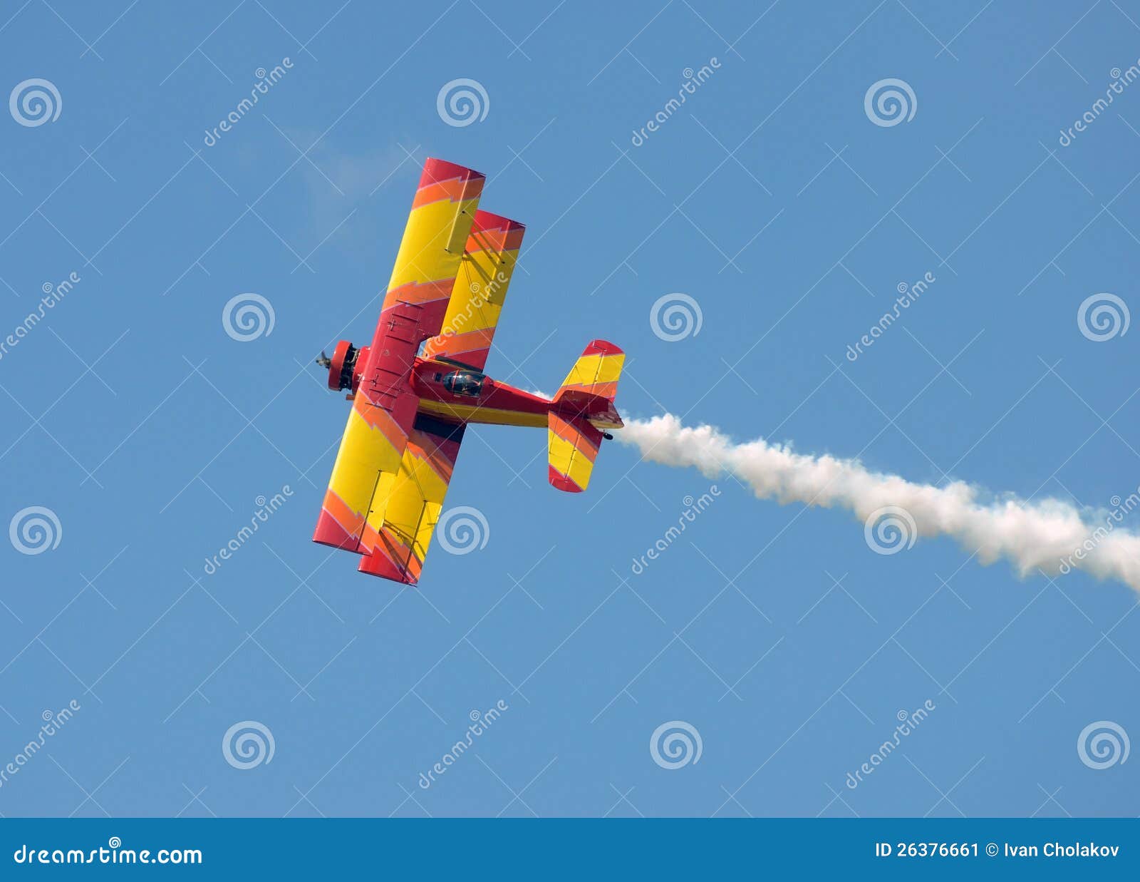 Colorful old biplane stock image. Image of airplane, colorful - 26376661