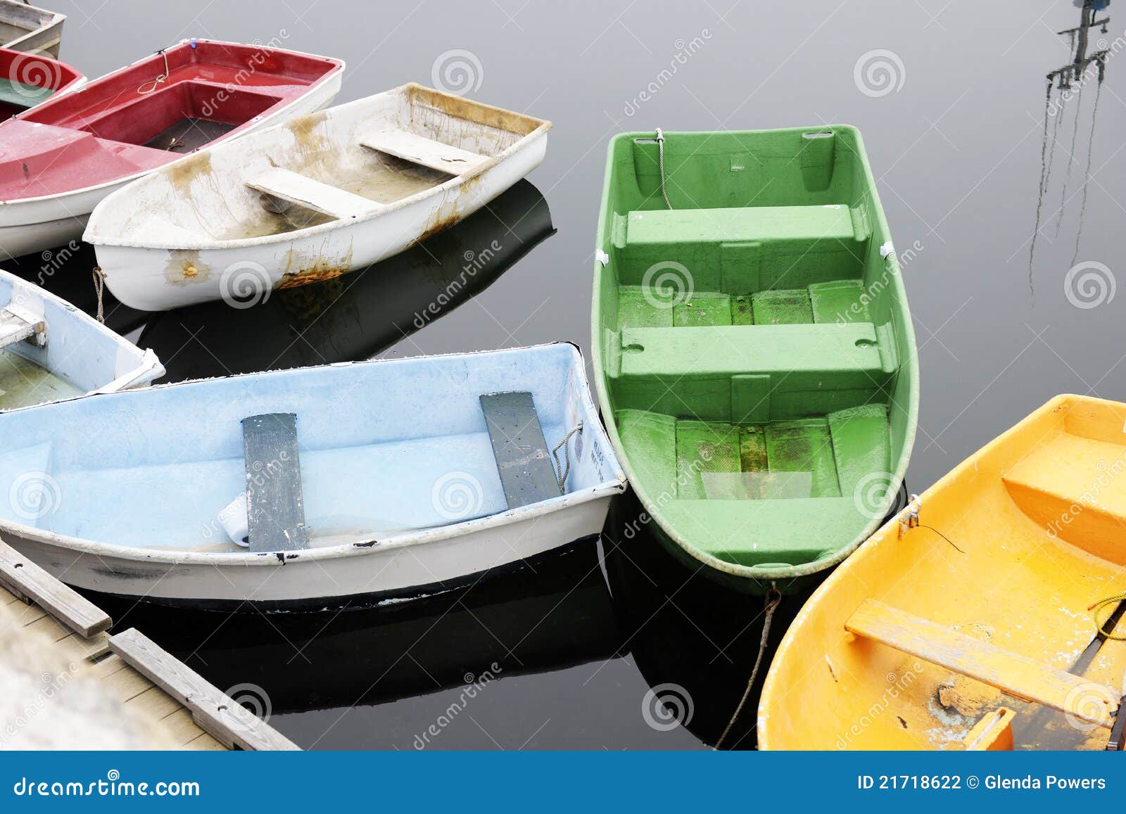 Colorful Old Boats stock photo. Image of white, still - 21718622