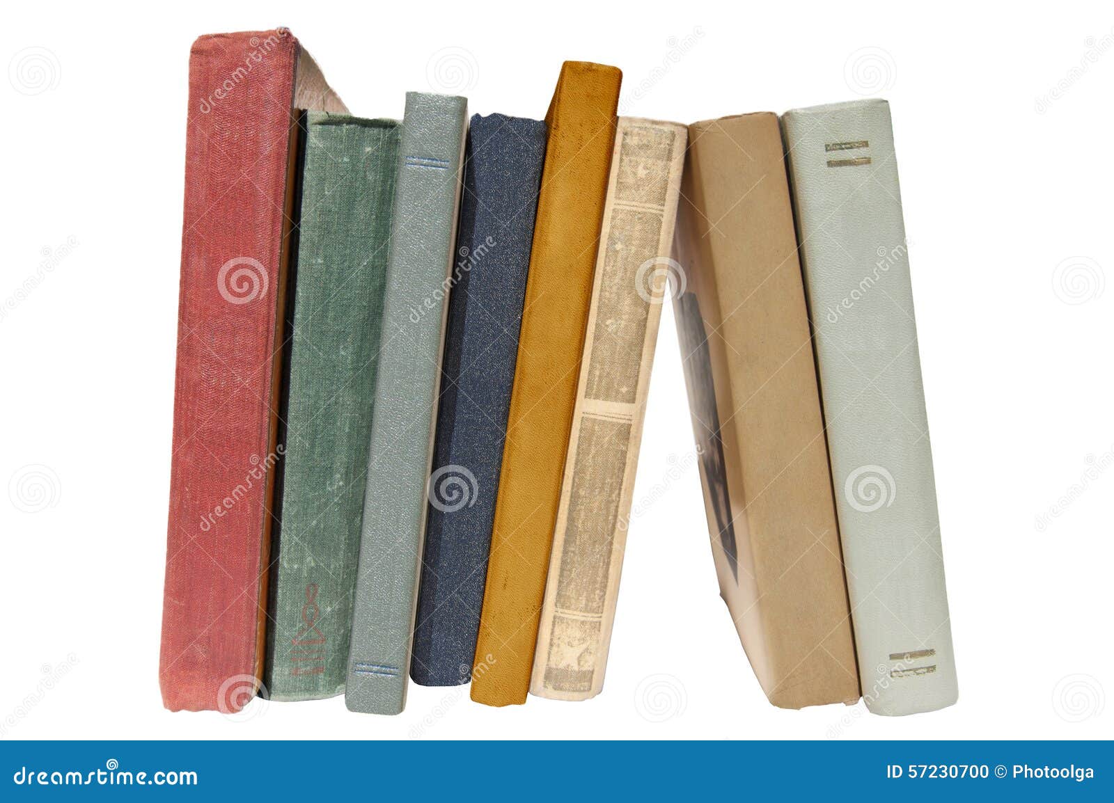 Colorful Old Books Isolated. Stock Photo - Image of flowers, yellow ...