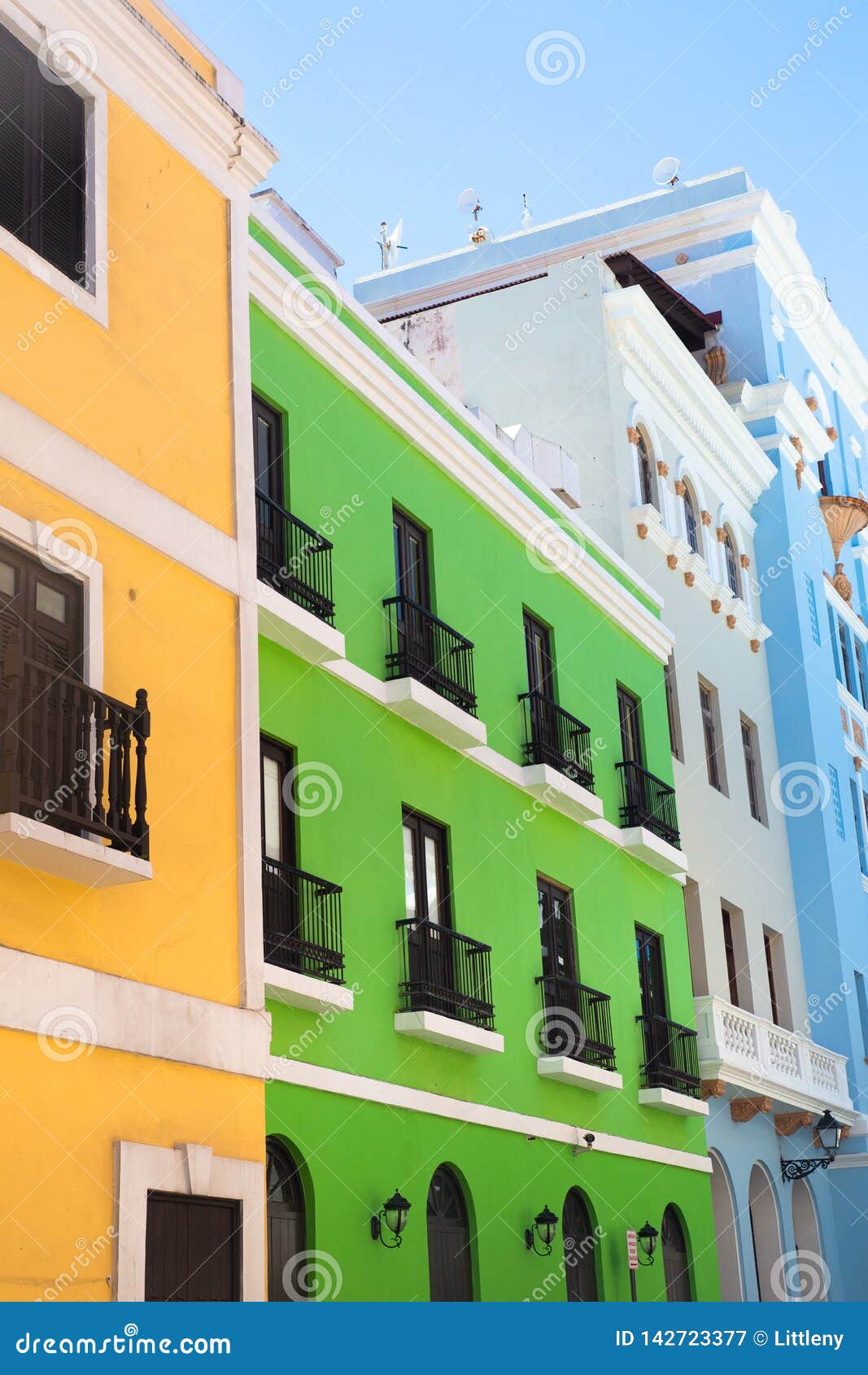 Colorful Old San Juan Puerto Rico Architecture Stock Image - Image of ...