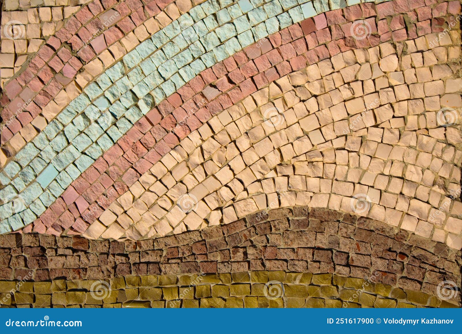 Colorful Old Stone Mosaic on the Wall, Ceramic Mosaic for Background ...