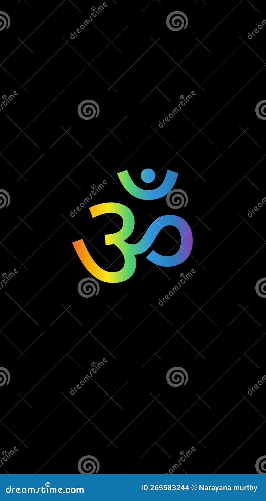Colorful Om Background Picture Stock Illustration - Illustration of ...