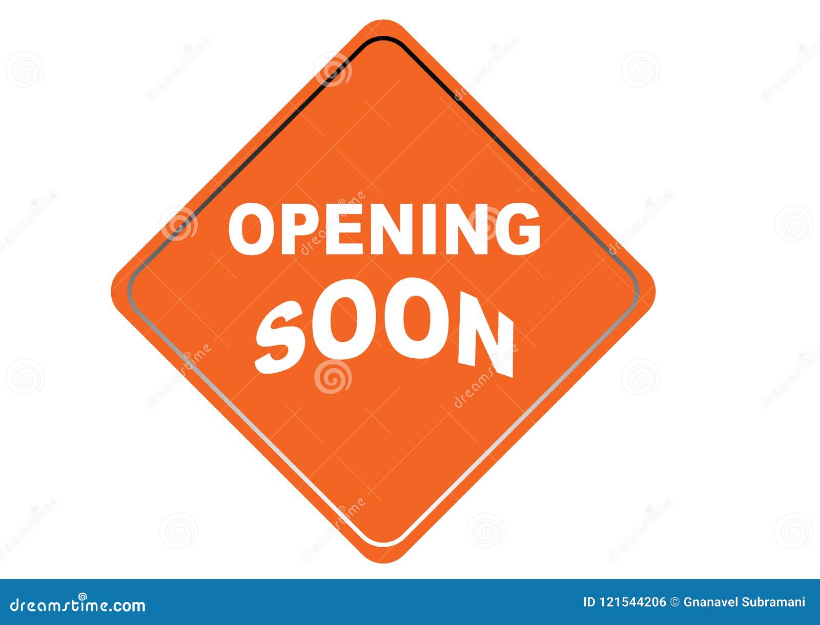 Colorful Opening Soon Sign Web Button White Background Stock ...