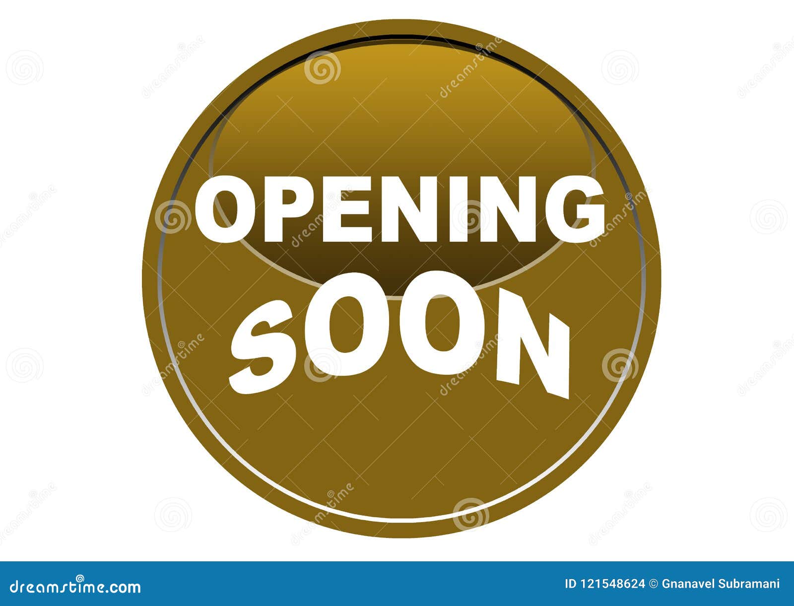 Colorful Opening Soon Sign Web Button White Background Stock ...