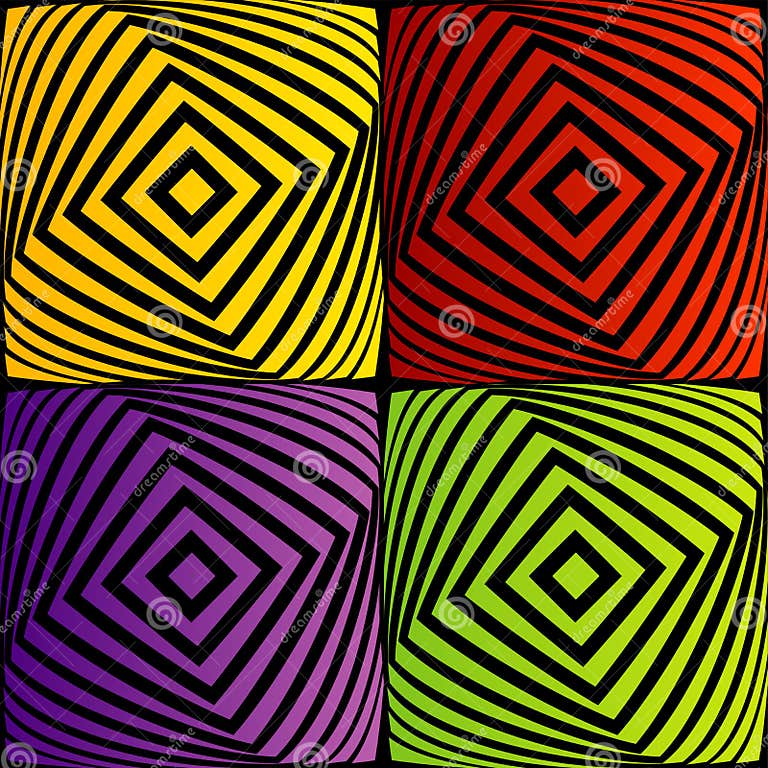 Colorful optical illusion stock vector. Illustration of abstract - 48376971