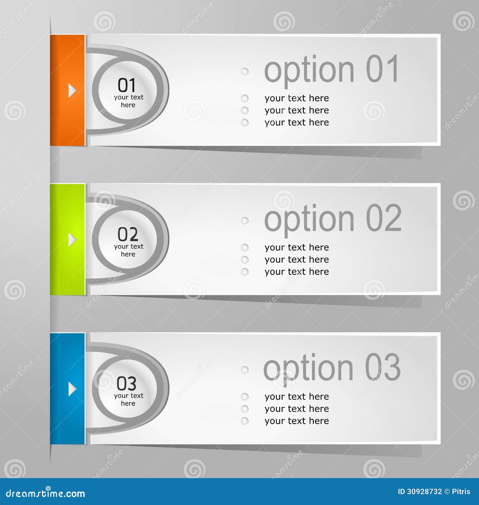 Colorful Options Banner Template. Stock Vector - Illustration of ...