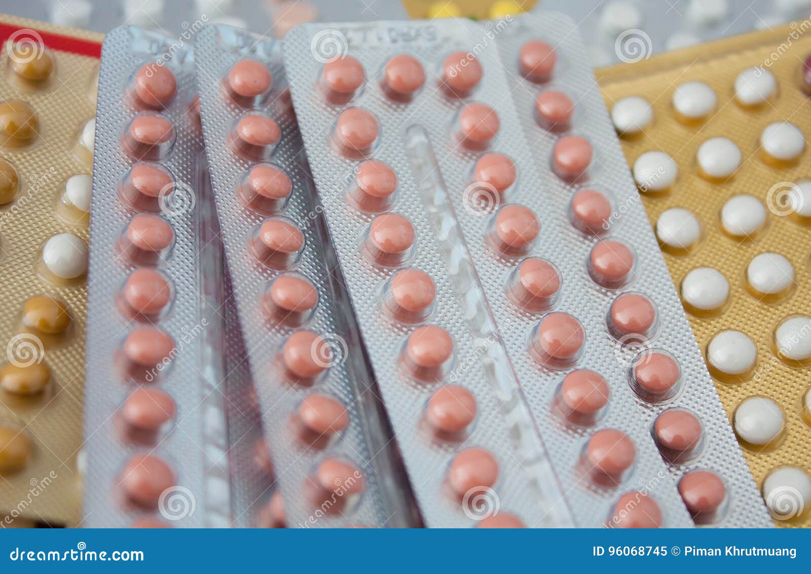 Colorful Oral Contraceptive Pill Stock Image - Image of woman, oral ...