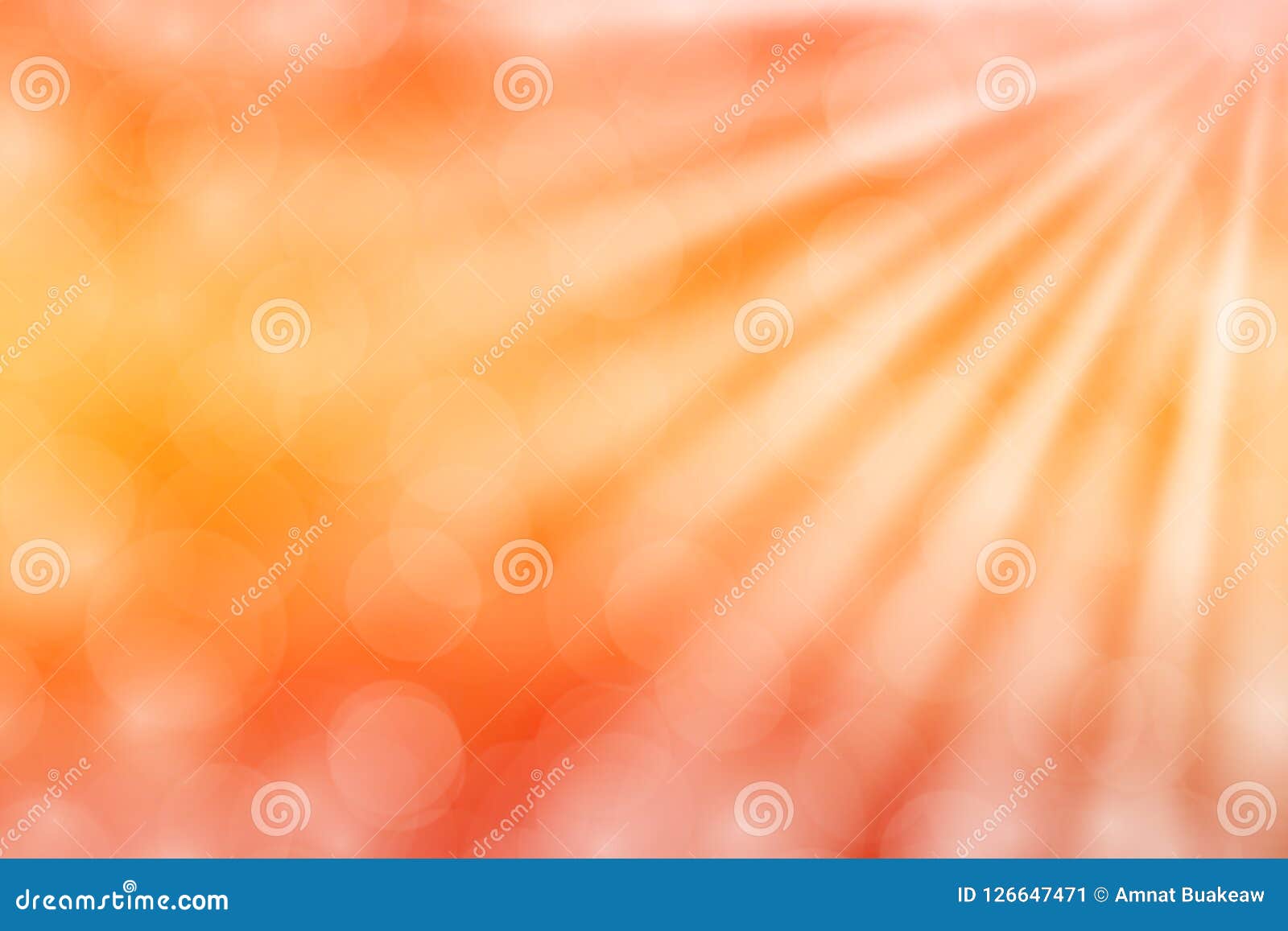 Colorful Orange Bokeh Lights Beam Shine on Gradient Orange Background ...
