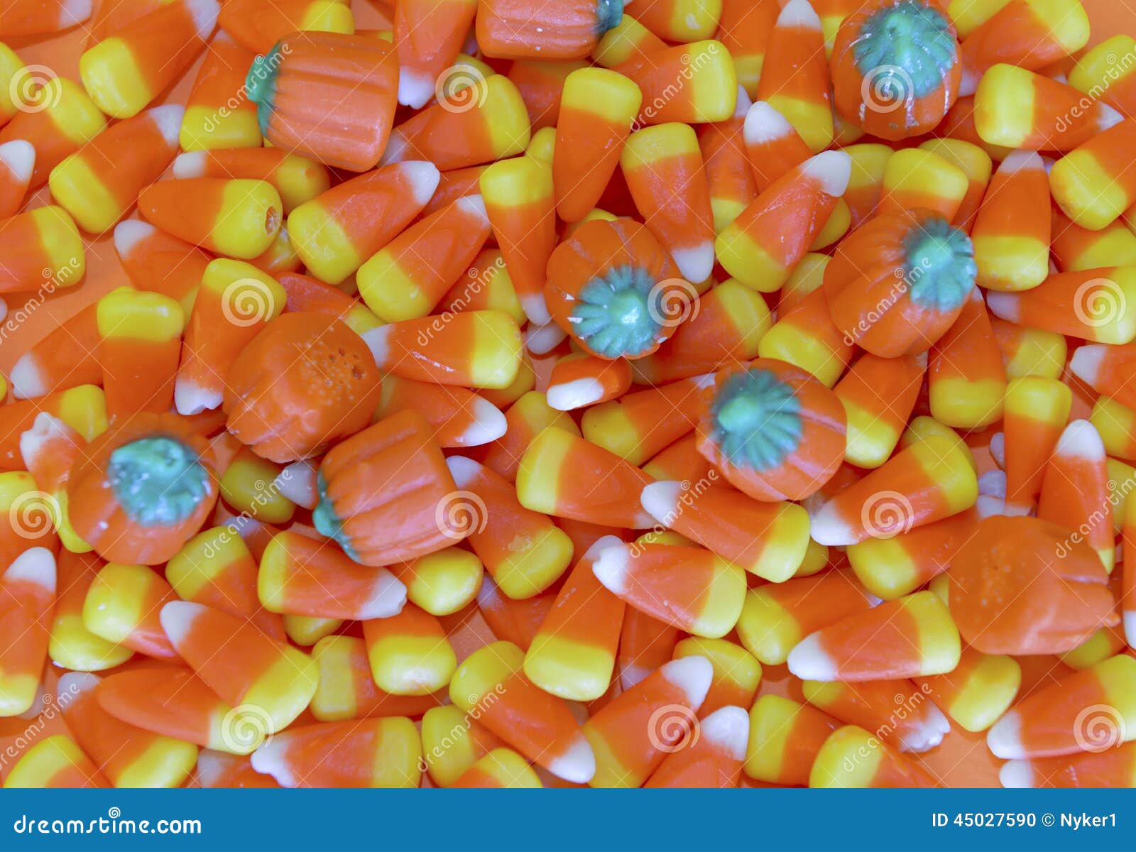 Colorful and Orange Halloween Candy Corns Stock Photo - Image of ...