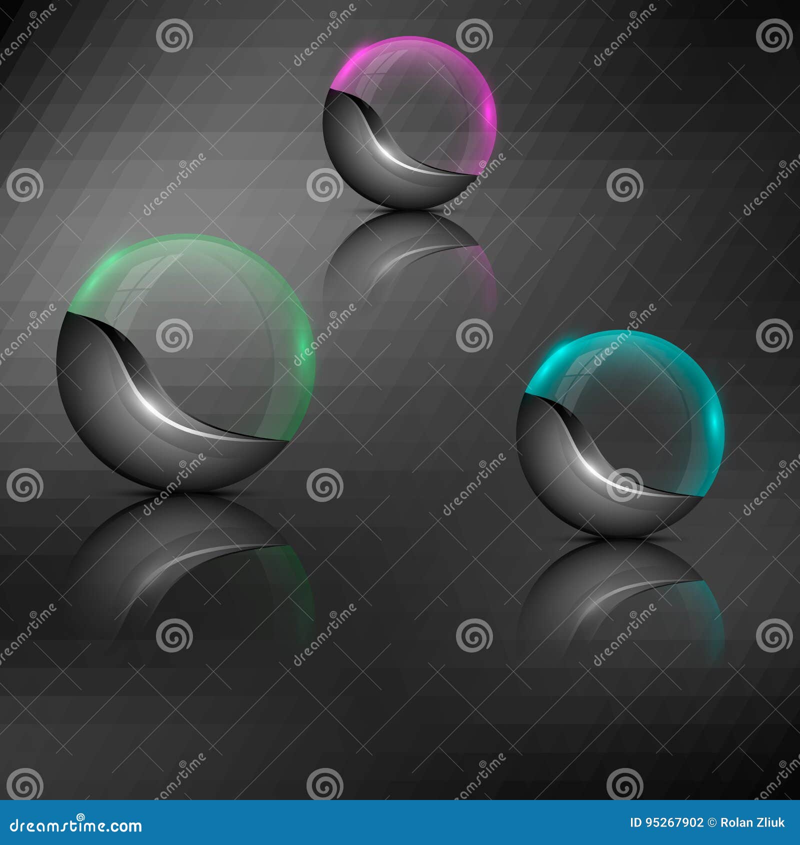 Colorful orb emblems stock vector. Illustration of purple - 95267902