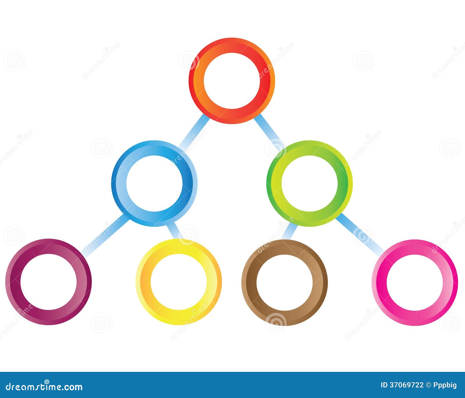Colorful Organization Chart Stock Illustration - Illustration of ...
