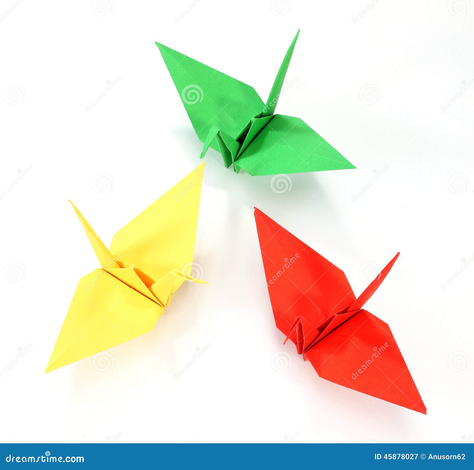 Colorful Origami cranes stock image. Image of empty, decorative - 45878027