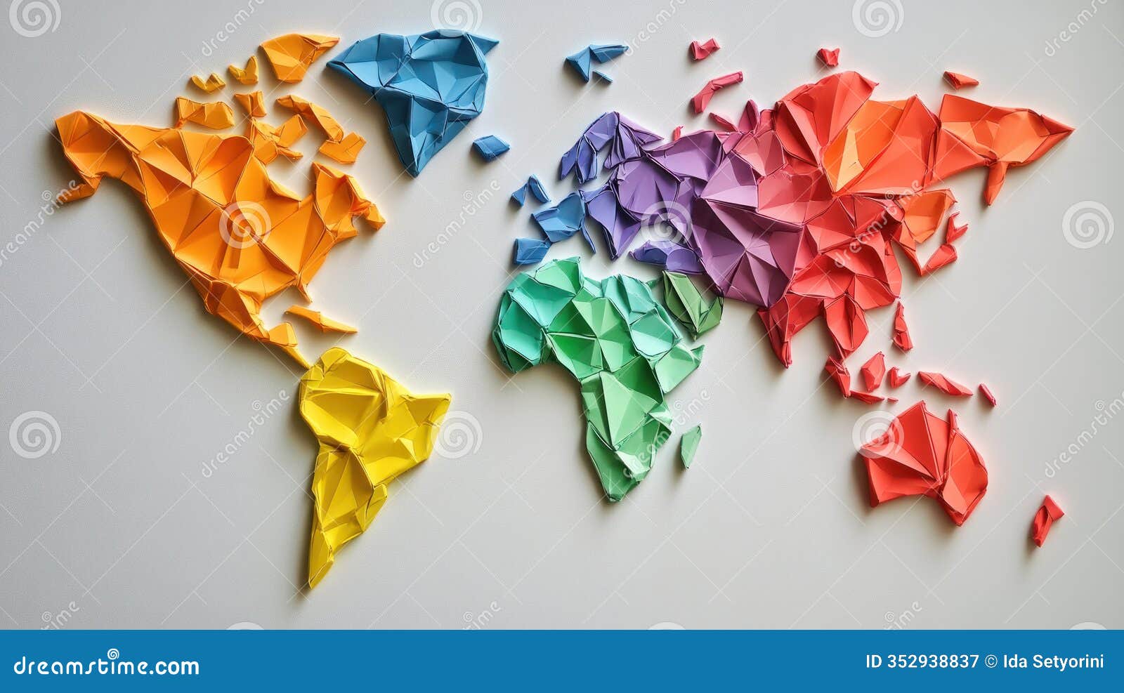 Origami World Map Royalty-Free Stock Image | CartoonDealer.com #362215606