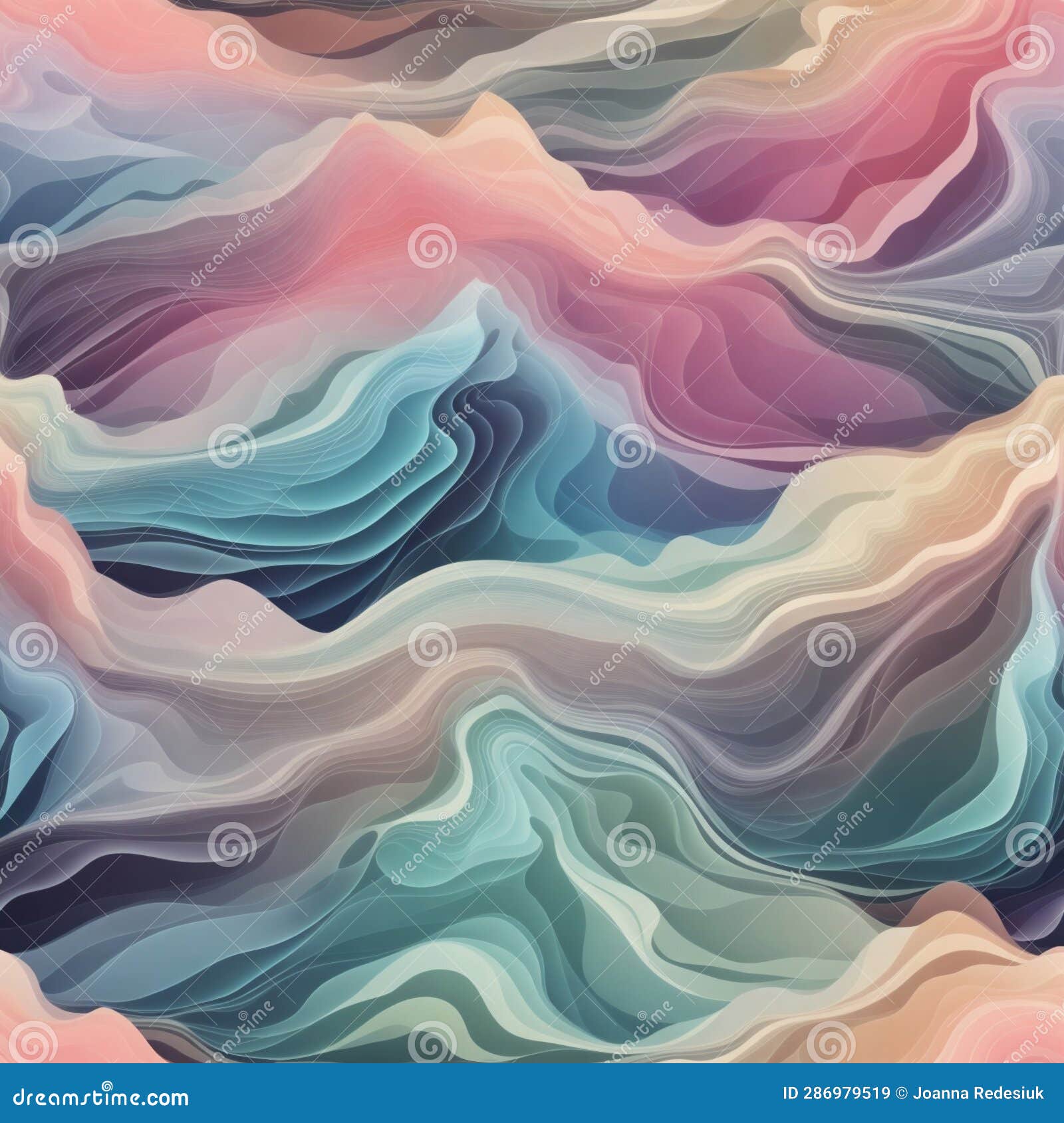 Colorful Original Abstract Background 3d Waves Stock Illustration ...