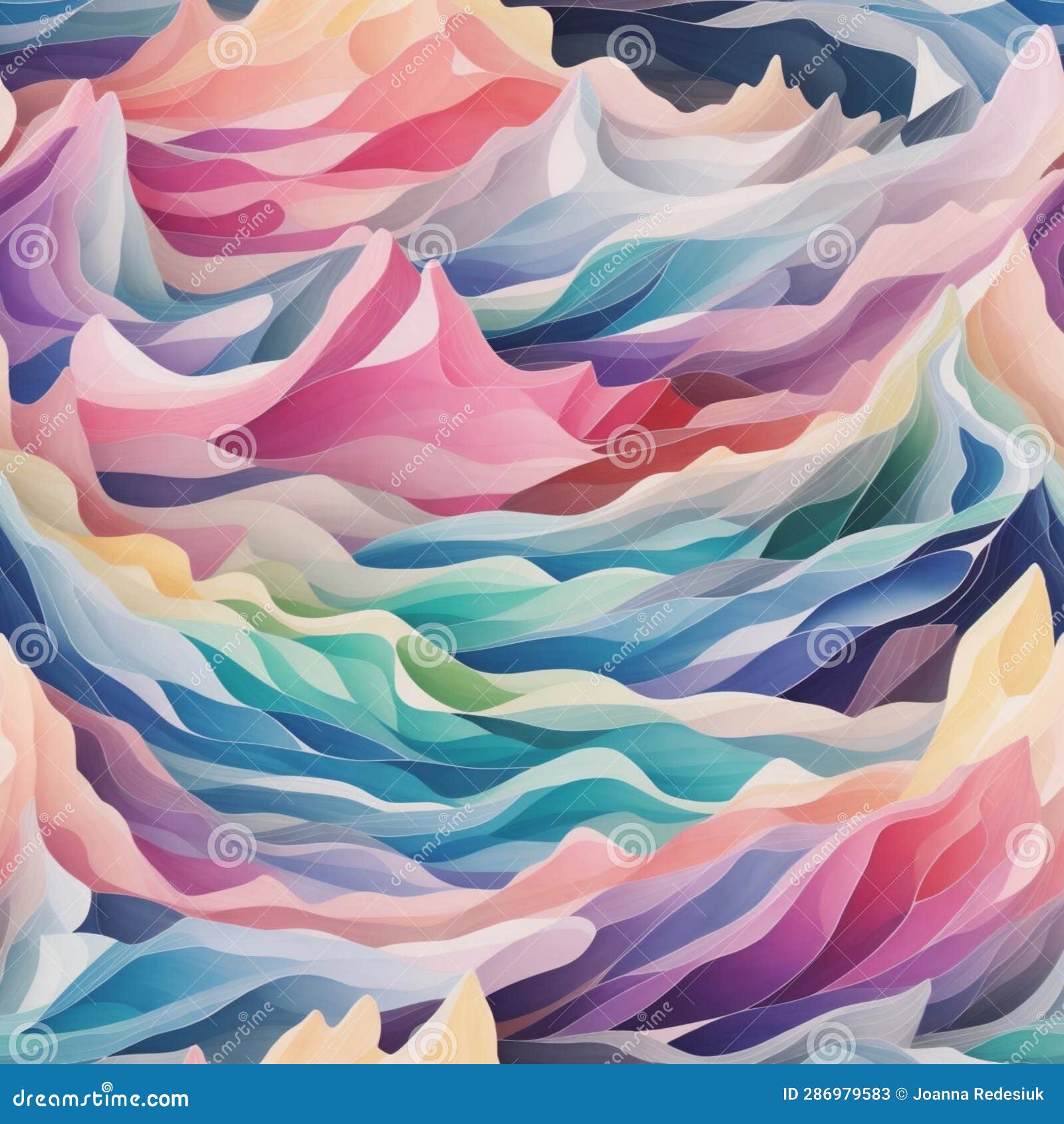 Colorful Original Abstract Background 3d Waves Stock Illustration ...