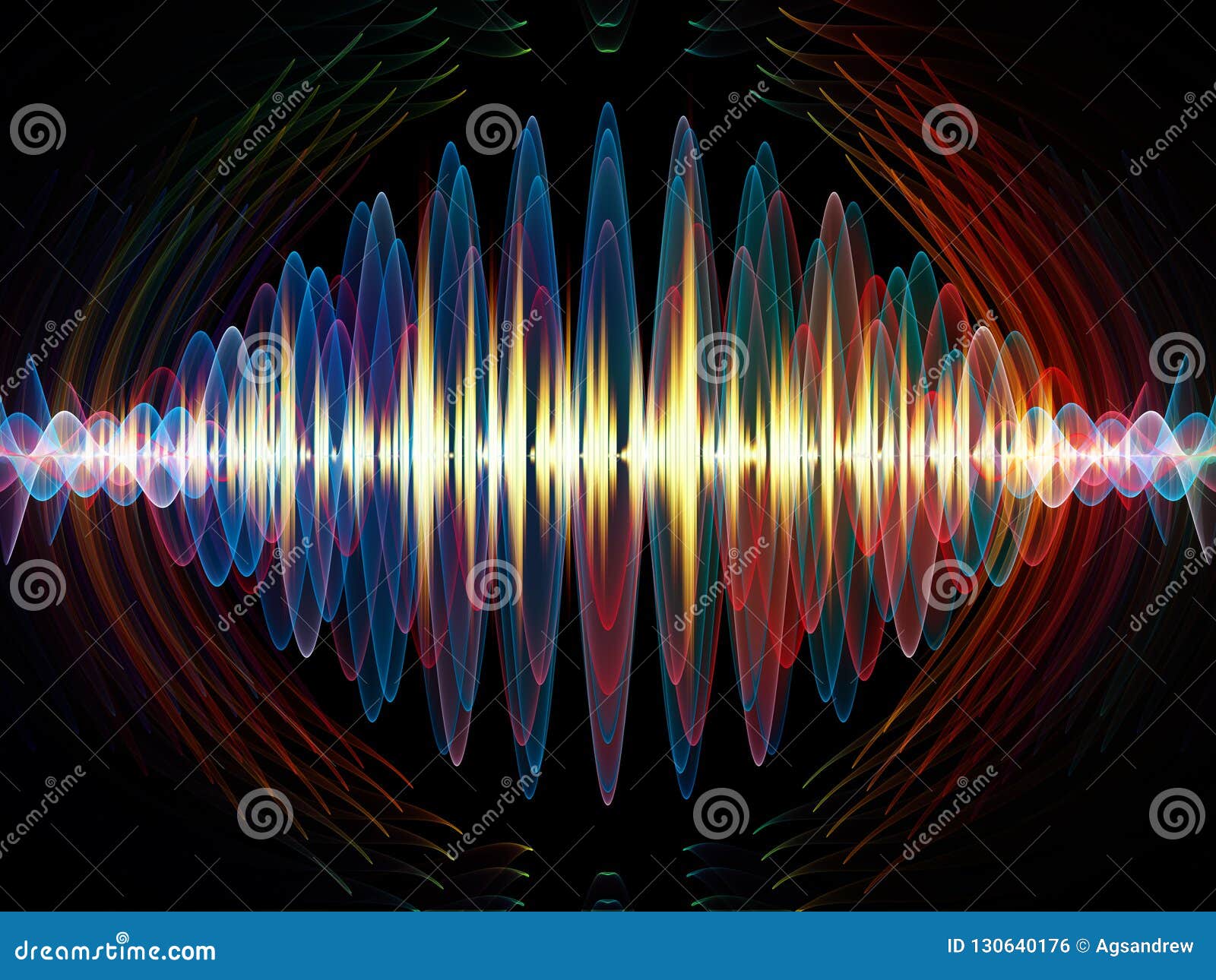 Colorful Oscillation stock illustration. Illustration of physics ...