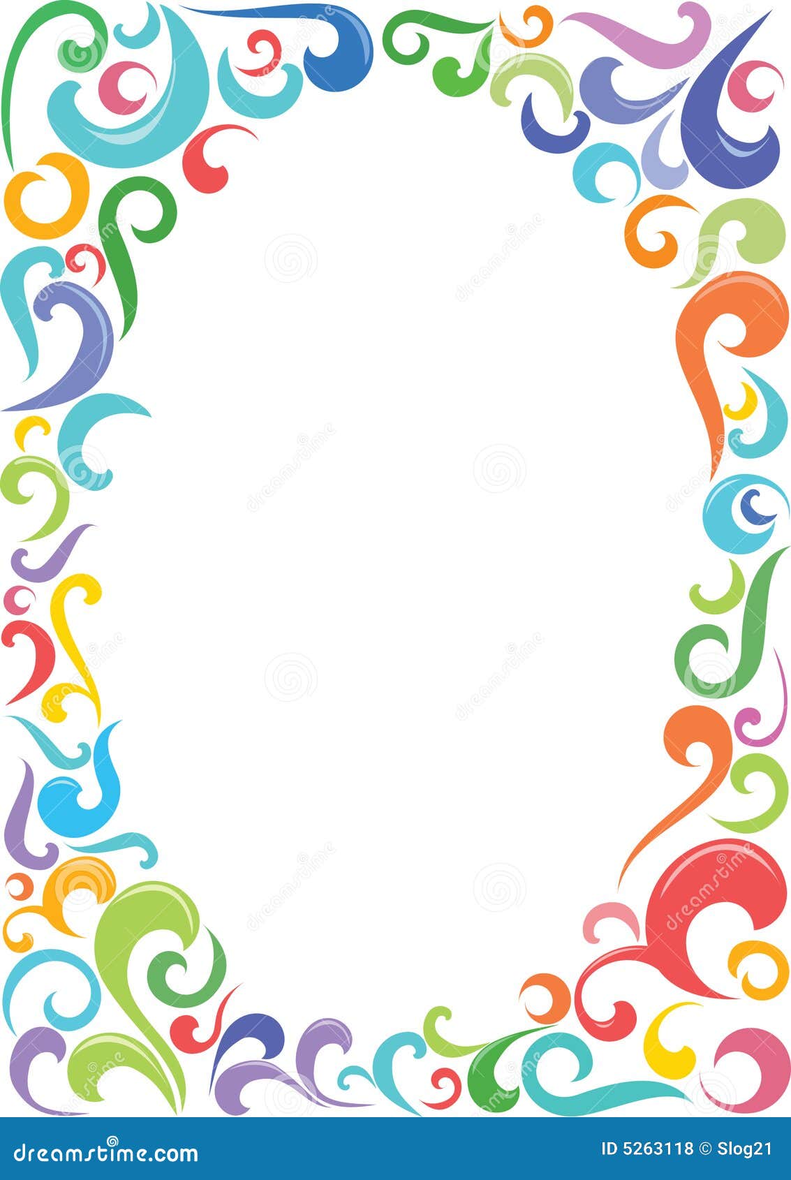 Colorful Oval Frame stock vector. Illustration of oval - 5263118