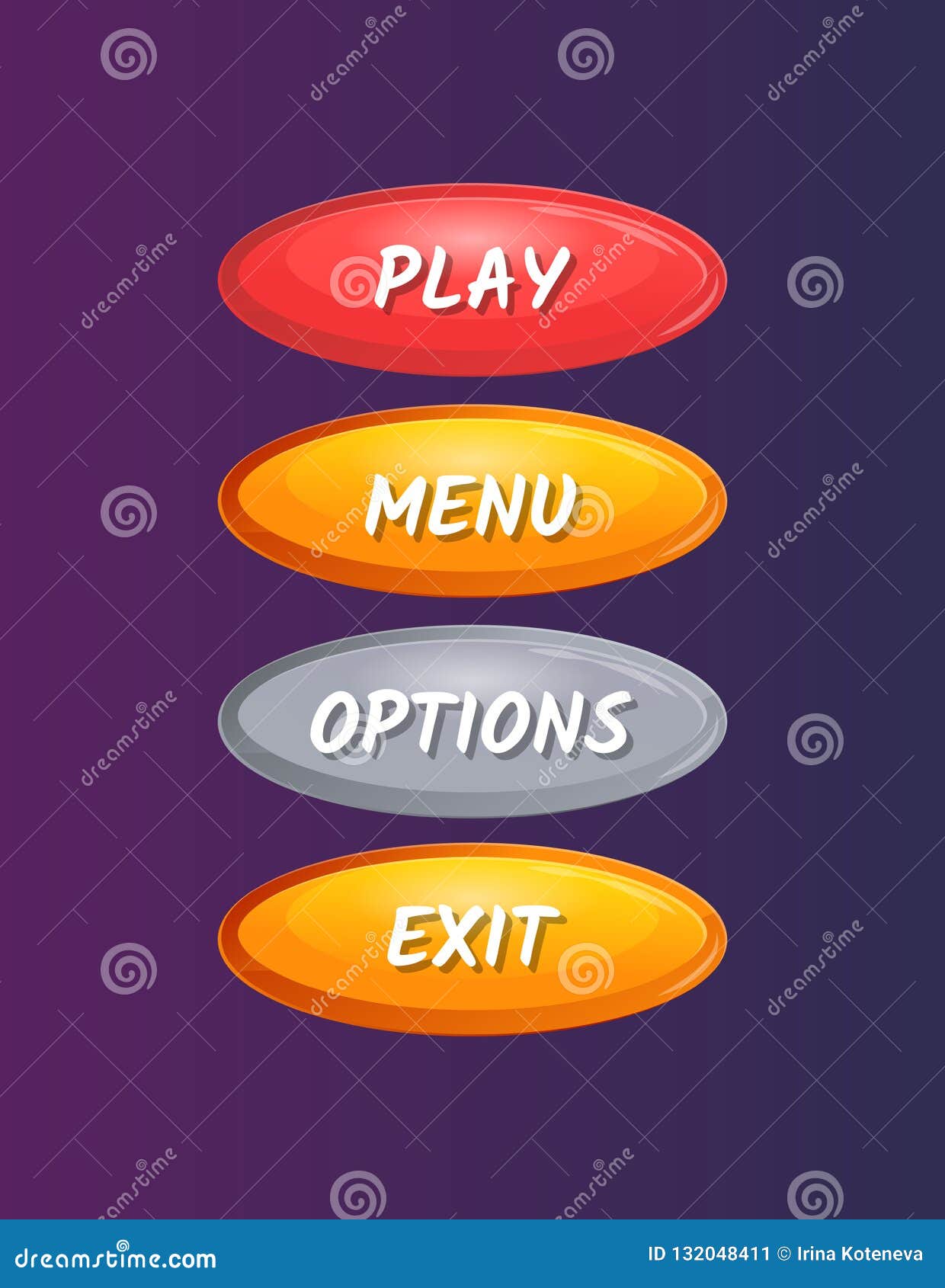 Colorful Oval Options Selection Windows Stock Illustration ...
