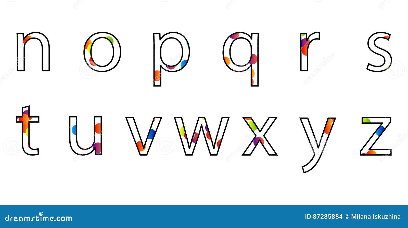 Colorful Overlap Circle Alphabet Vector Stock Vector - Illustration of ...