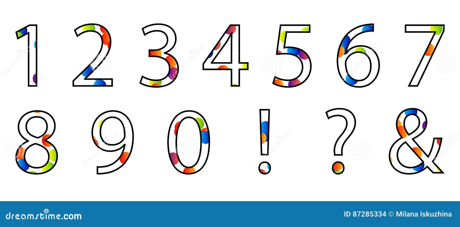 Colorful Overlap Circle NUmbers Vector Stock Vector - Illustration of ...